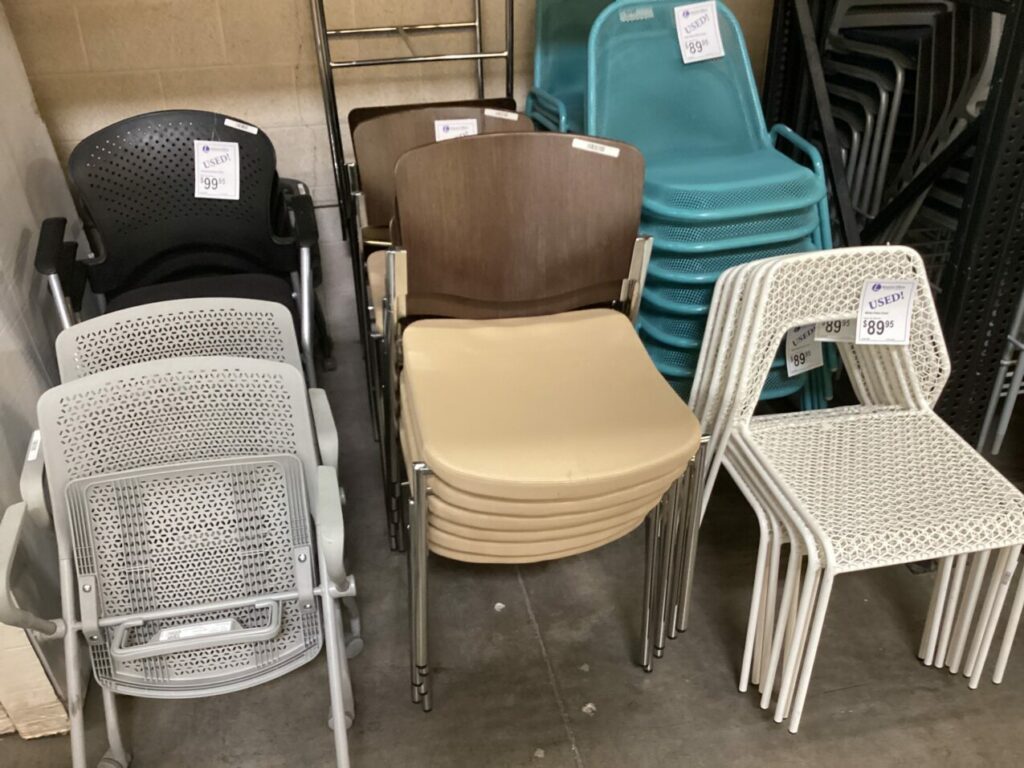 Used Stackable and Multipurpose Chairs Various Styles and Colors ...