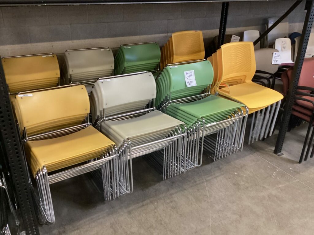 Used Stackable and Multipurpose Chairs Various Styles and Colors ...