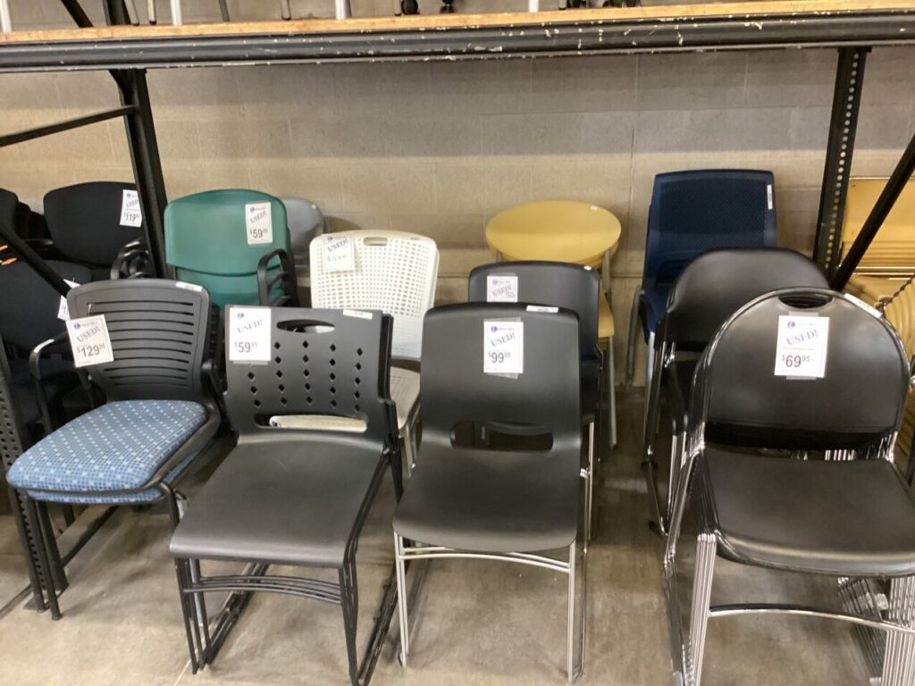 Used Stackable and Multipurpose Chairs Various Styles and Colors ...
